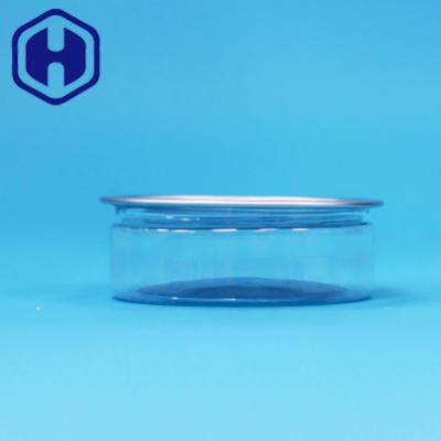 China Tin Easy Open End Round Plastic PET Can For Food Candy Cookies Snack Packaging for sale