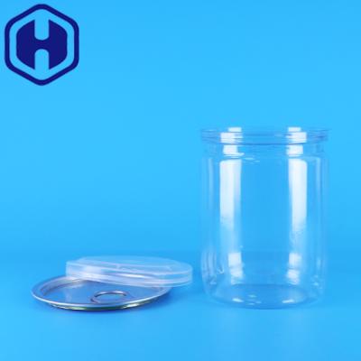 China Organic Wild Jungle Peanuts Dried Food Easy Open Ends Plastic Tube Clear PET Popcorn Cans for sale