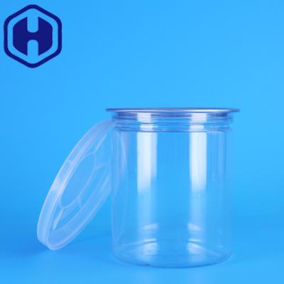 China Food Grade Leak Proof Custom Design Small PET Plastic Canister with Easy Open Lid for sale
