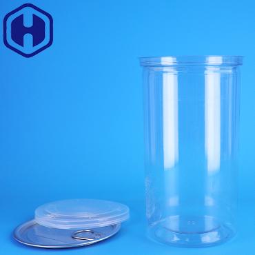 China Food Grade Clear PET Plastic Jar Easy Open Aluminum Lids Food Packaging Solutions for sale