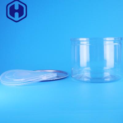 China Well Sealing Clear PET Plastic Can With Easy Open Lid For Dried Fruits Candy Food Packaging Solutions for sale