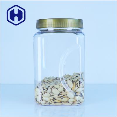 China Square PET Clear Plastic Jar For Sugar Salt Seasonings Food Grade Leak Free Convenient Pouring for sale