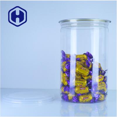 China Shredded Coconut Coconut Flakes Candy Baby Food Round PET Clear Custom Plastic Can for sale