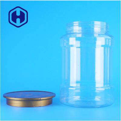 China Food Safe Custom PET Transparent Plastic Cool Dry Pet Food Cookies Jar With Screw Lid for sale