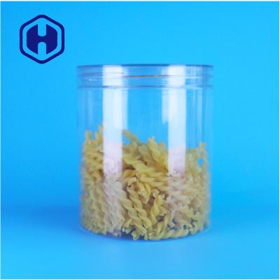 China Bpa Free Clear Screw Top Cap PET Custom Jar For Dry Pet Food Cake Dry Fruits Food Packing for sale