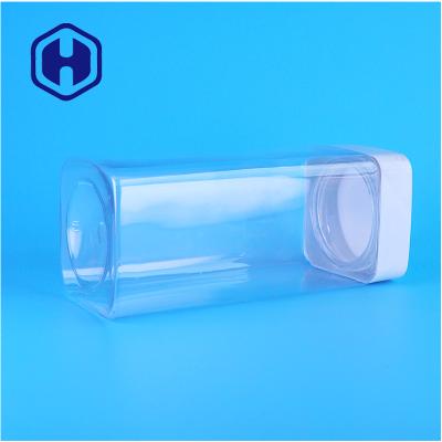 China ODM Square Efficiency PET Plastic Food Cookies Dry Fruits Jar Supplier Bulk Order With Lid for sale