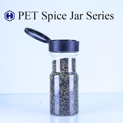 China Wholesale Custom PET Spice Jars Clear PP Flip Top OEM Seasoning Bottles for sale