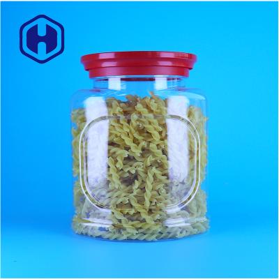 China Clear Plastic Snack Jar With Screw Lid Popcorn Packaging Food Container OEM Manufacturer for sale