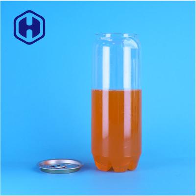 China Custom Easy Open Lid Clear PET Can For Protein Drink Packaging Beverage Bottle Factory for sale
