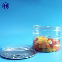 China Clear Plastic Cans 1080ml 34OZ Round PET Food Grade Airtight Leak Proof for sale