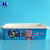 China Custom IML Plastic Box 2600ml Capacity 253x213x69mm Dimensions for Biscuit Packaging with Food Grade PP Material for sale
