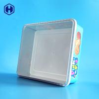 China Custom IML Plastic Box 2600ml Capacity 253x213x69mm Dimensions for Biscuit Packaging with Food Grade PP Material for sale