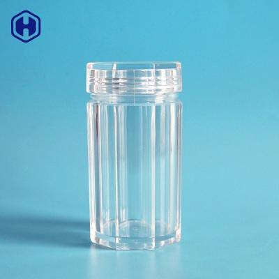 Octagon Shape Wide Mouth Plastic Jars Medicine Cookie Packaging