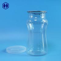 China Clear PET Plastic Cans 580ml 19oz Round Cylindrical Food Packaging Containers for sale