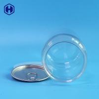 China Clear PET Plastic Cans 580ml 19oz Round Cylindrical Food Packaging Containers for sale