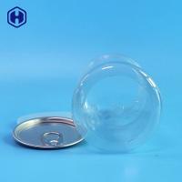 China Clear PET Plastic Cans 580ml 19oz Round Cylindrical Food Packaging Containers for sale