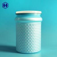 China Embossed PET Plastic Cylindrical Containers 1150ml 38oz with 401 EOE/POE Cover for Flower for sale