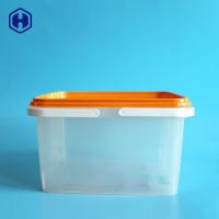 China IML Square Plastic Food Tub 3.2L PP Biscuit Packaging Container with Lid for sale