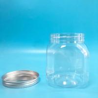 China Clear Rectangular 820ml Plastic Cookie Jars For Chocolate Snacks for sale