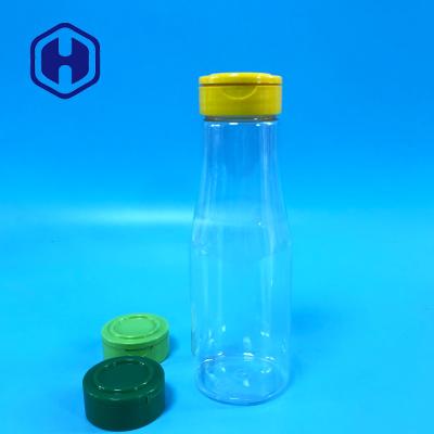 China tarro libre de la especia del plástico transparente de 11oz 330ml Bpa con los casquillos en venta