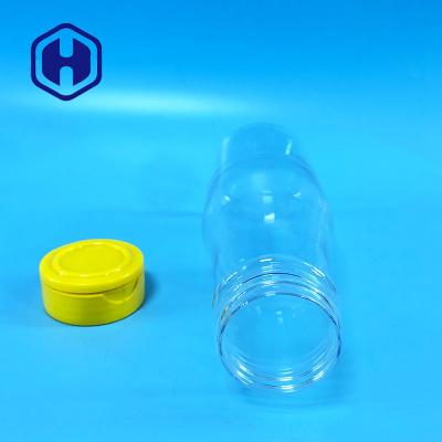 China tarro libre de la especia del plástico transparente de 11oz 330ml Bpa con los casquillos en venta