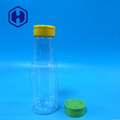 China tarro libre de la especia del plástico transparente de 11oz 330ml Bpa con los casquillos en venta