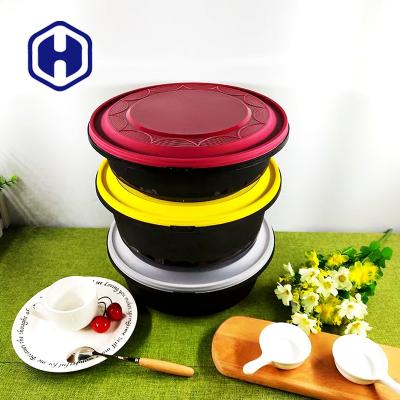 China 2500ml IML Plastic Containers Rice Pasta Salad Food Take Away Packaging box for sale