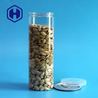 China Transparent PET Plastic Can 580ml with Easy Open Lid Ring Pull Empty Disposable Food Grade Cookie Packaging for sale