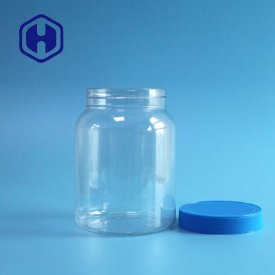 China Clear 1180ml 40oz Snack Wide Mouth Plastic Jars With Pressure Sensitive Seal for sale