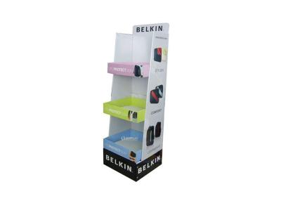 China Bags Cardboard Display Stands , 4 Belkin Waistbag Carpet Display Racks for sale