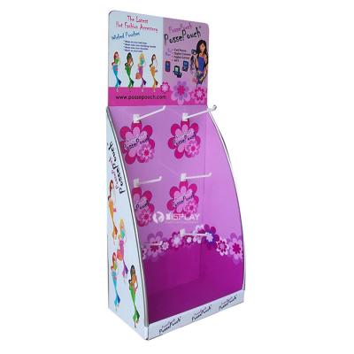 Cina Banchi di mostra del cartone della decorazione di progettazione/scaffali su misura con i ganci in vendita