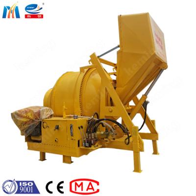 China 350L Electrical Engine Concrete Drum Mixer With Hydraulic Loading Hopper for sale