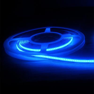 China 384LED 5M Reel 24V Superior Flexible COB LED Strip Blue Color à venda