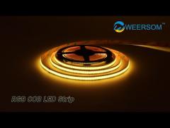 Dimmable RGB COB LED Strip Flexible 24V 18W Heat Resistant Low Voltage