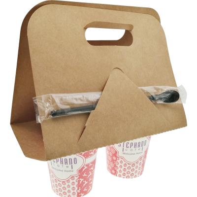 China With Handle Take Out Disposable Coffee Paper Cup Holder for sale
