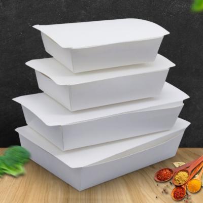 China Cheap disposable take away craft packaging paper snack noodle box white paper food container for sale