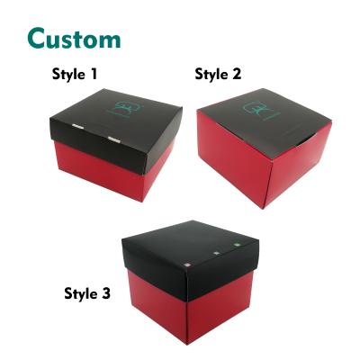 China Recycled Materials Custom Printing Printed Color Paper Creative Cake Boxes For Sale Burger Box for sale