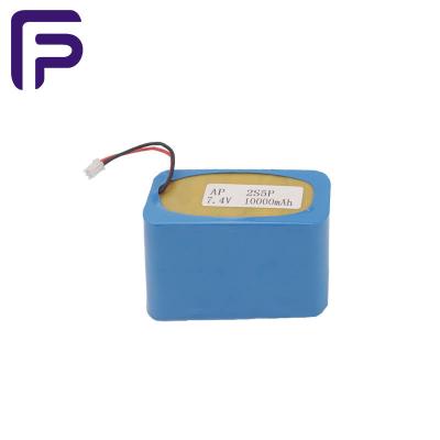 Cina Li-Ion Cell Lithium Battery Pack blu 2S5P 7.4V 10000mAh 2000 cicla in vendita