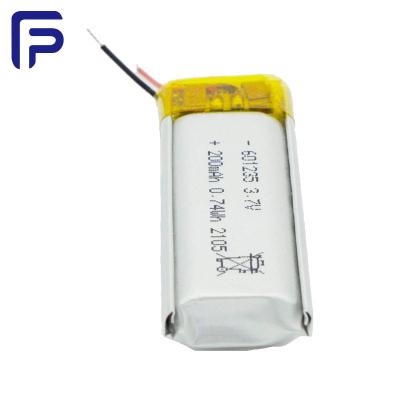 Cina Pacchetto ricaricabile 3.7V 200mAh dell'accumulatore litio-ione 601235 per il dispositivo indossabile in vendita
