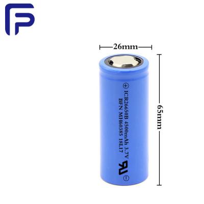 Cina vita di cicli di Ion Batteria Cells Rechargeable 4500mAh 3.7Volt 500 del litio 26650C in vendita