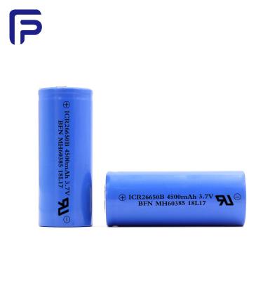 Cina vita di cicli di Ion Batteria Cells Rechargeable 4500mAh 3.7Volt 500 del litio 26650C in vendita