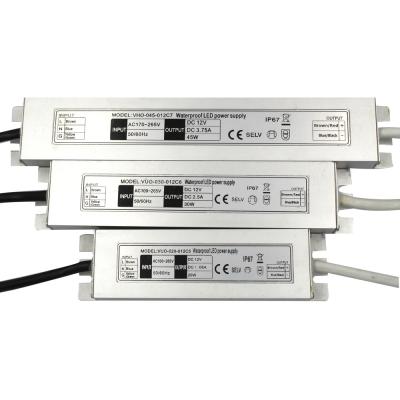 Cina IP67 Rating Slim LED Power Supply 20W 24V SAA LED Driver With AU Plug in vendita
