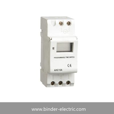 China AHC15A 16A 220VAC din rail Daily and weekly programmable Electronic LCD Digital Timer for sale