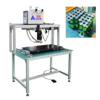 China Semi Automatic Guide Rail Desktop Spot Welding Machine For Cylindrical Lithium Batteries for sale