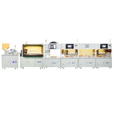China Dubbelzijdige 18650 cilindrische lithiumbatterij automatische spot lassen machine voor lithium-ion batterijpak assemblagelijn Te koop