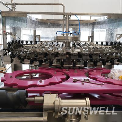 China 4 In 1 Plastic And Glass Bottle Rinsing Filling Machine Screw And ROPP Sealing for sale