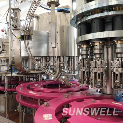 China 4 In 1 Plastic And Glass Bottle Rinsing Filling Machine Screw And ROPP Sealing for sale