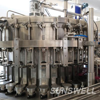 China 4 In 1 Plastic And Glass Bottle Rinsing Filling Machine Screw And ROPP Sealing for sale