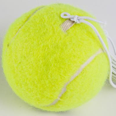 China Tennis ball, with a rope for the training, 63-65mm, 100% polyester, 55-58g for sale