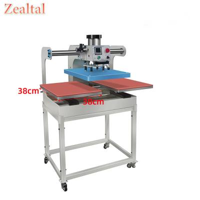 China Dual Station Pneumatic Hot Stamping Press Fast Production Clothing Label Heat Transfer Machine for sale